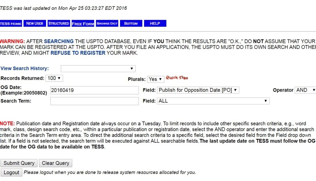Various Features of USPTO Trademark Search Database | TMReady