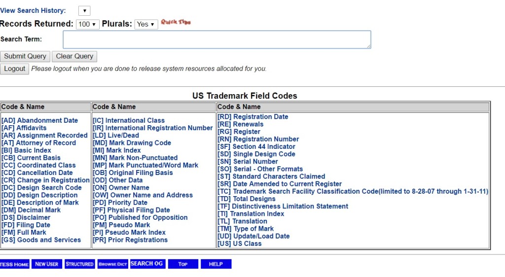 Various Features of USPTO Trademark Search Database | TMReady Various Features of USPTO Trademark Search Database | TMReady