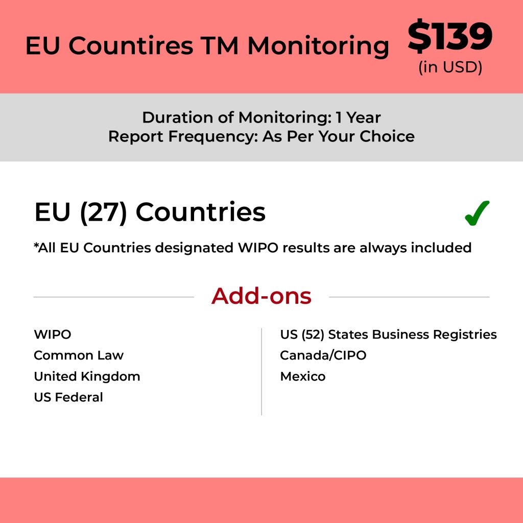 EU Trademark Monitoring | Starting at $139